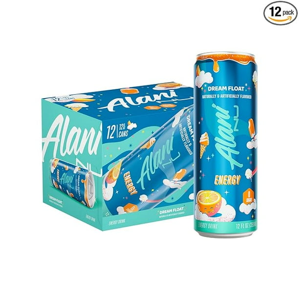 Alani Nu DREAM FLOAT Sugar Free, Low Calorie Energy Drinks | 200mg ...