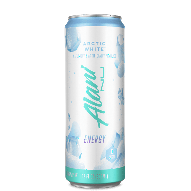 Alani Nu Arctic White Energy Drink - 12oz, Zero Sugar, 200mg Caffeine, Gluten Free, Vegan ...