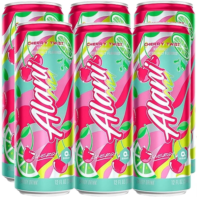 Alani Nu Cherry Twist Energy Drink, Vegan, Zero Sugar, B-Vitamins ...