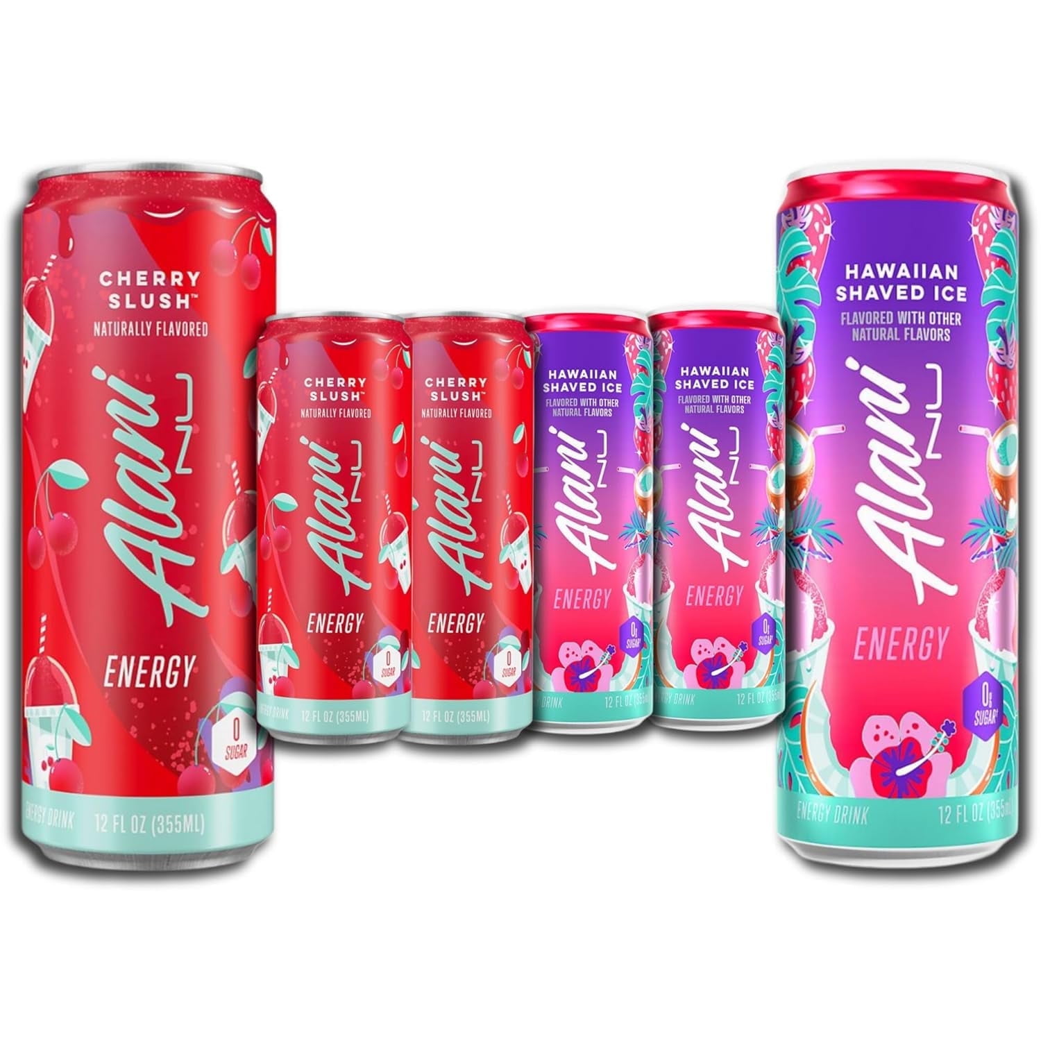 Alani Nu Energy Drink, Hawaiian Shaved Ice And Cherry Slush, Variety ...