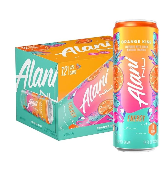 Alani Nu Energy Drink, NEW Orange Kiss, 12 fl oz (12 PACK) - Walmart.com