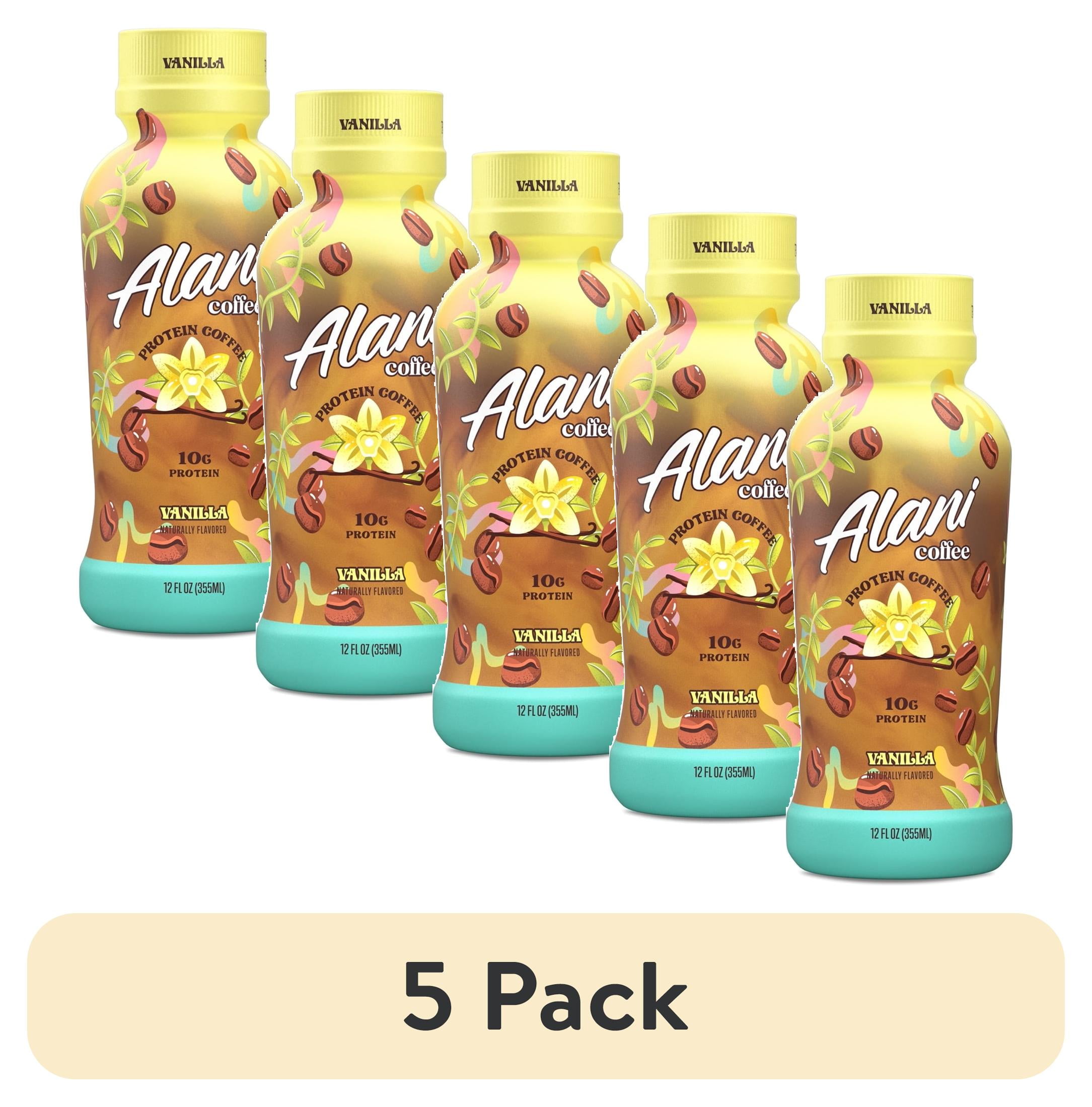 (5 pack) Alani Nu Protein Coffee, Vanilla, 12 fl oz, Bottle, 10g ...