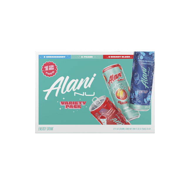 Alani Nu Sugar-Free Energy Drink, 12-pack Variety Pack, Juicy Peach ...