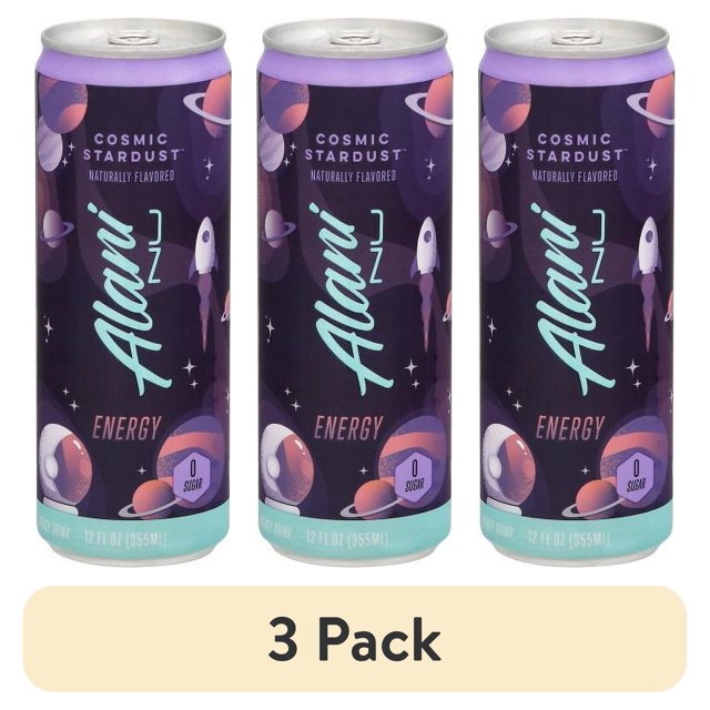 (3 pack) Alani Nu Sugar-Free Energy Drink, Cosmic Stardust, 12 fl oz ...