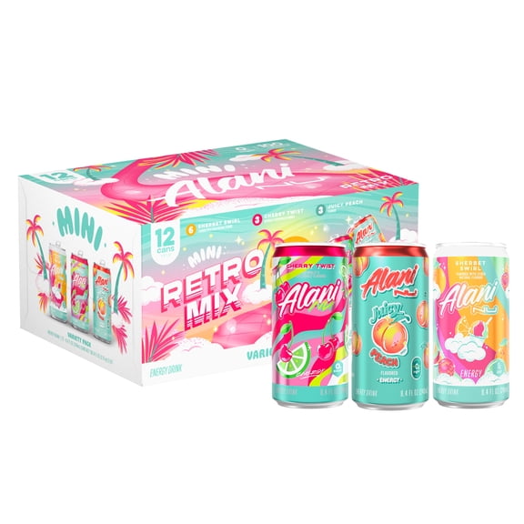 Free Shipping! Alani Nu Mini Variety Pack Energy Drink 8.4 fl oz Cans ...