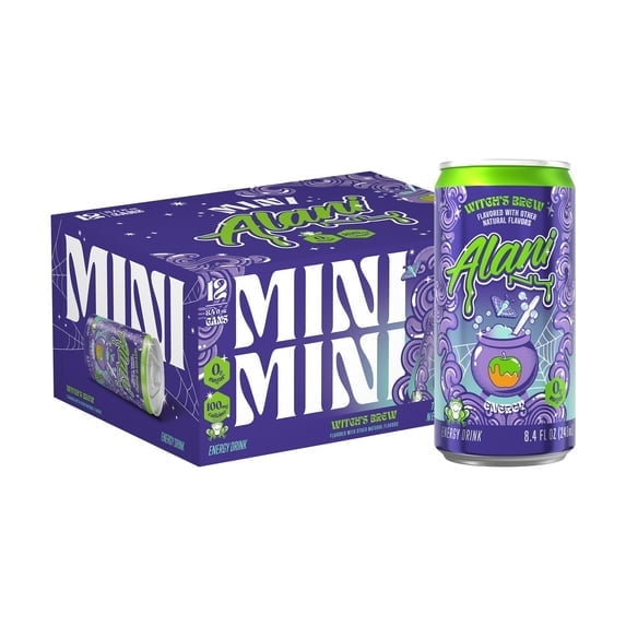 Alani Nu Sugar Free Energy Drink Mini, Witch's Brew, 8.4 fl oz, 12 Pack ...
