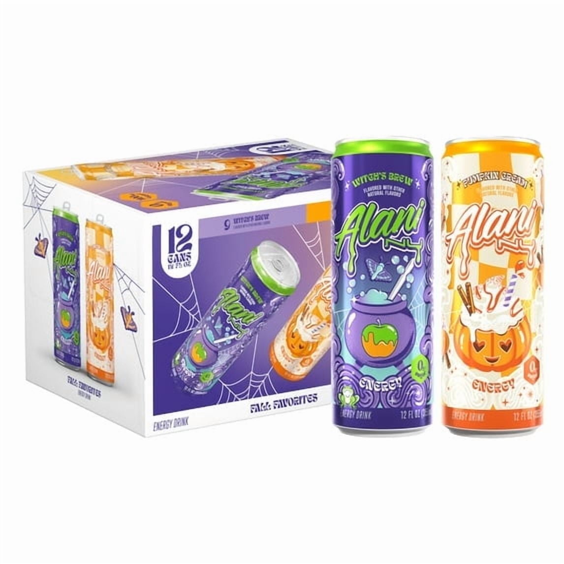 Alani Nu Sugar Free Energy Drink, Variety Pack, Witch's Brew, Pumpkin ...