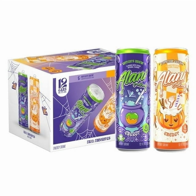 Alani Nu Sugar Free Energy Drink, Variety Pack, Witch's Brew, Pumpkin ...