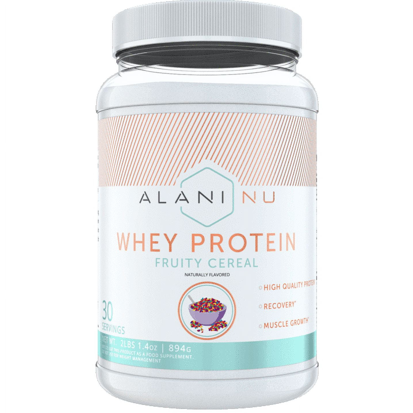 Alani Nu Whey Protein, Fruity Cereal, 2 lb 0.7 oz (927 g) - Walmart.com