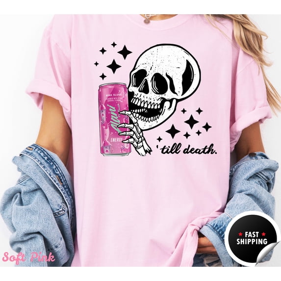 Alani Skull T-Shirt, Funny Skeleton Graphic Sweatshirt, Energy Drink ...