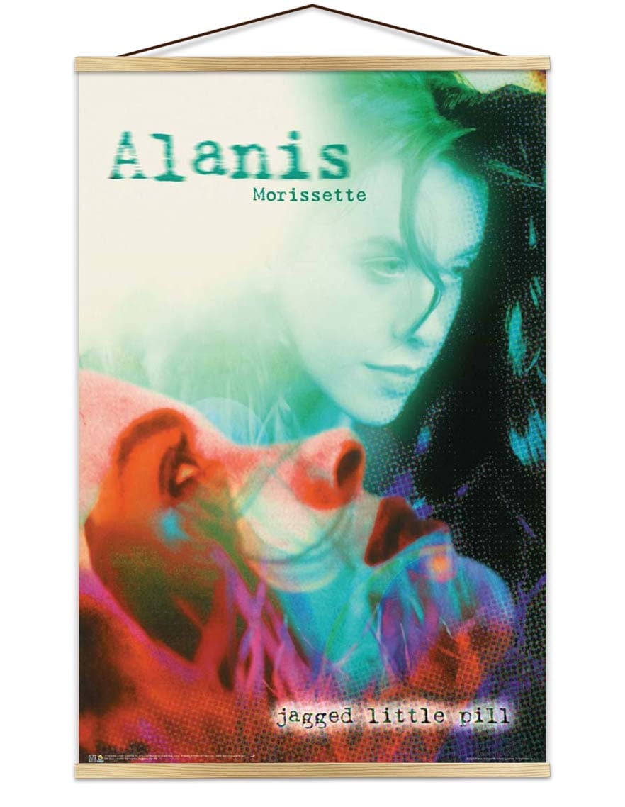 Alanis Morissette Jagged Little Pill Poster - 24 x 36 with Natural Wood ...