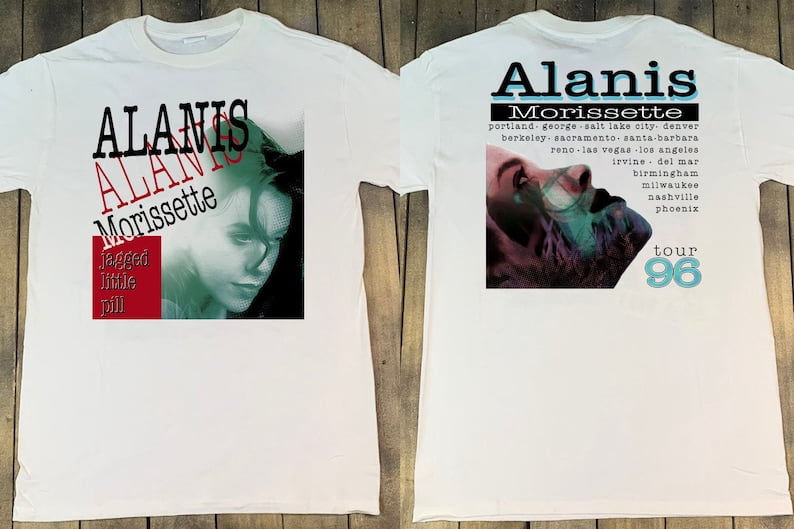 Alanis Morissette Jagged Little Pill Tour 96 T-Shirt, Alanis Morissette ...