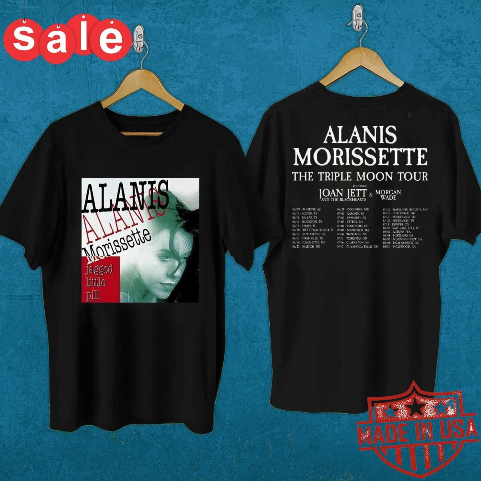 Alanis Morissette The Triple Moon Tour 2024 Cotton Unisex S-4XL Shirt ...