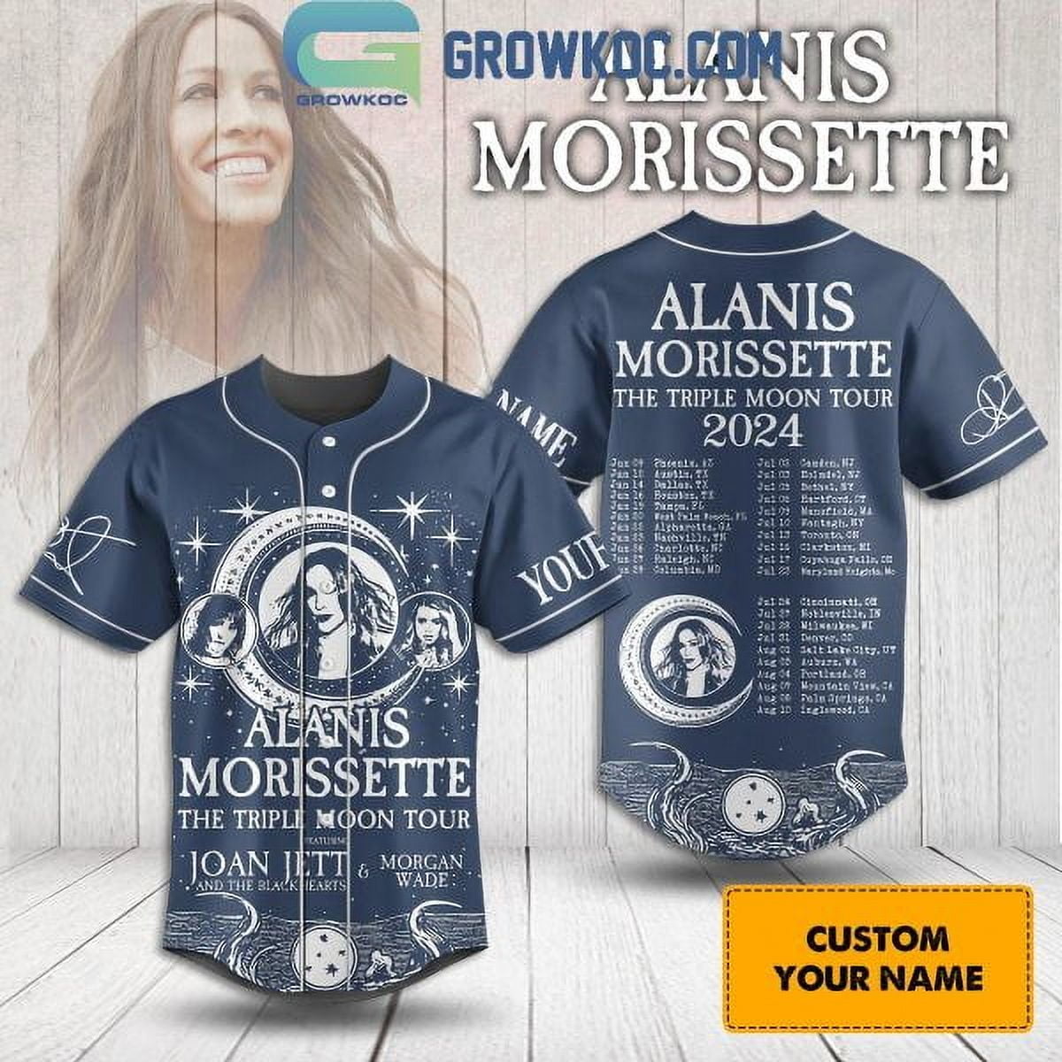 Alanis Morissette The Triple Moon Tour 2024 Personalized Baseball ...
