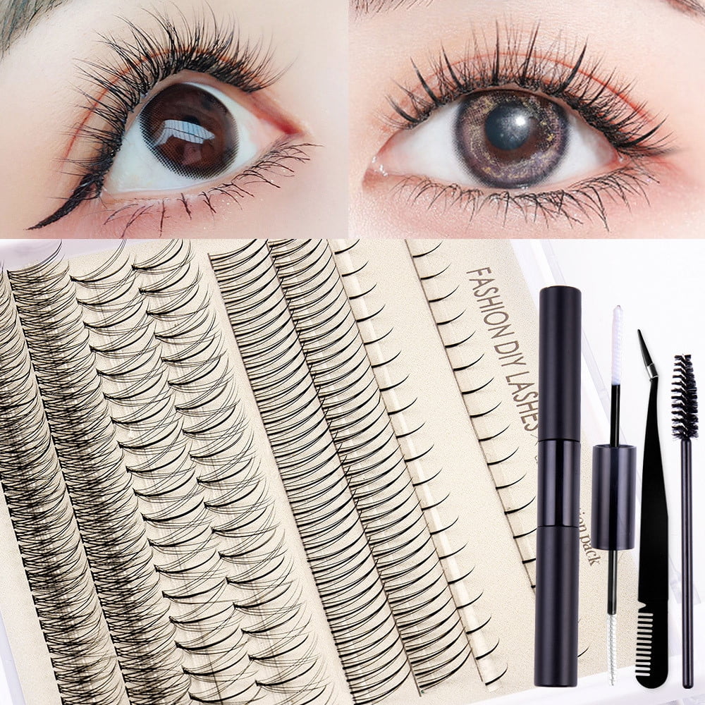 Alaparte,8 Rows Mixed False Eyelash Hair Fish Tail Hair Natural Single ...