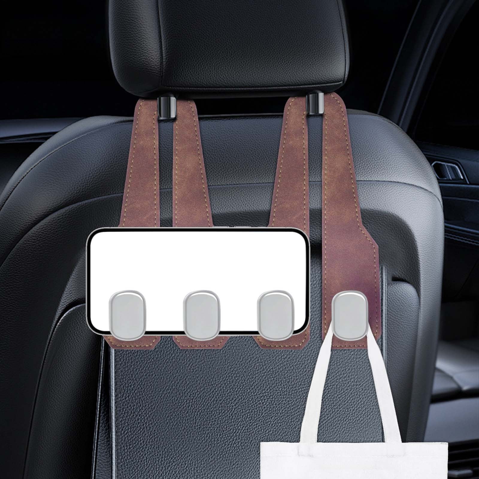 Alaparte Car Rear Seat Back Double Hooks Brown Ons-board Hook Car Rear ...