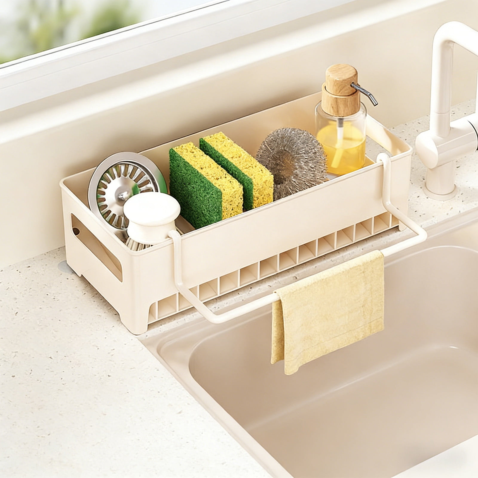 Alaparte Kitchen Sink Sponge Holders And Storage Rack With Dishcloth ...