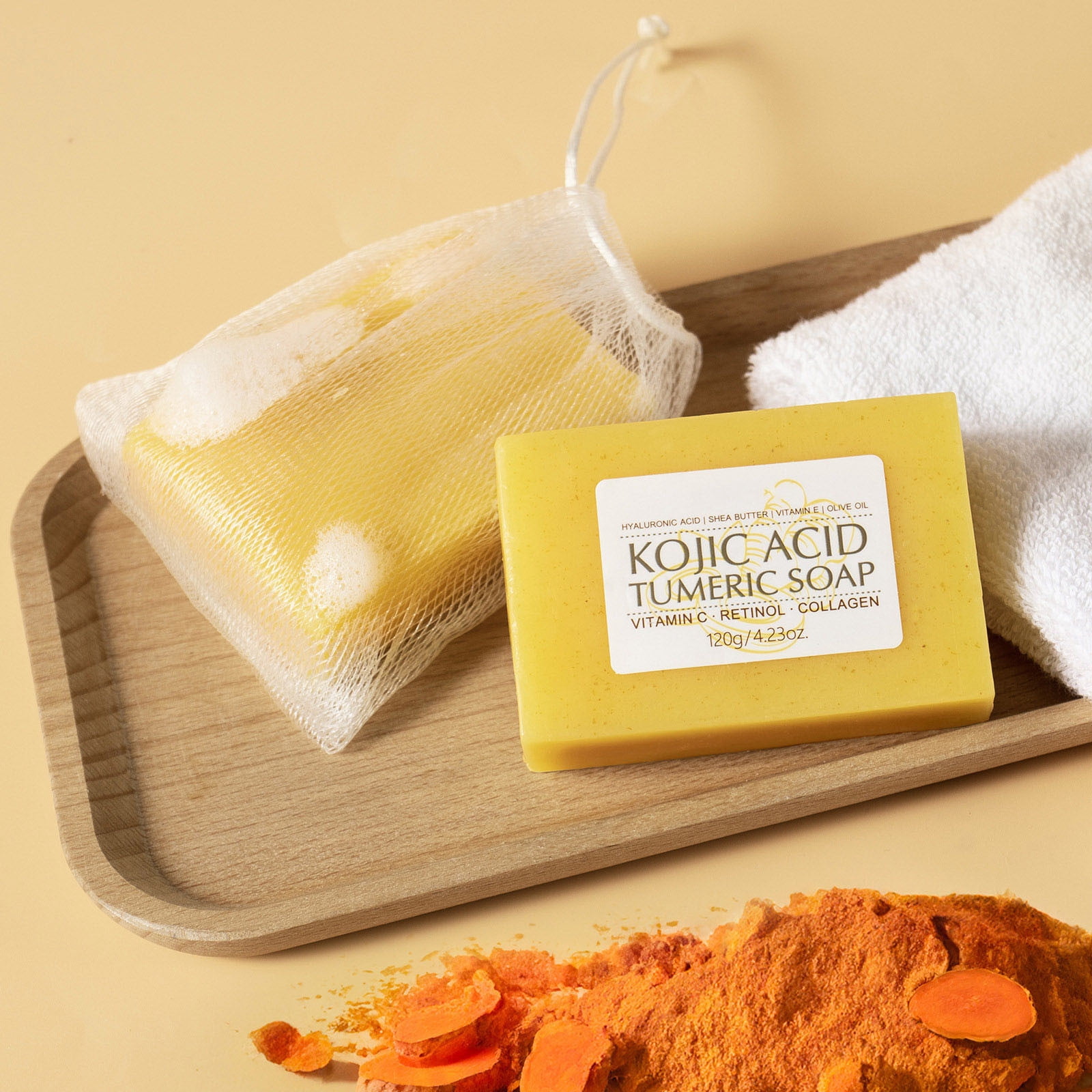 Alaparte Kojic acid turmeric soap Soap Lemon Turmeric Soap Tablets ...