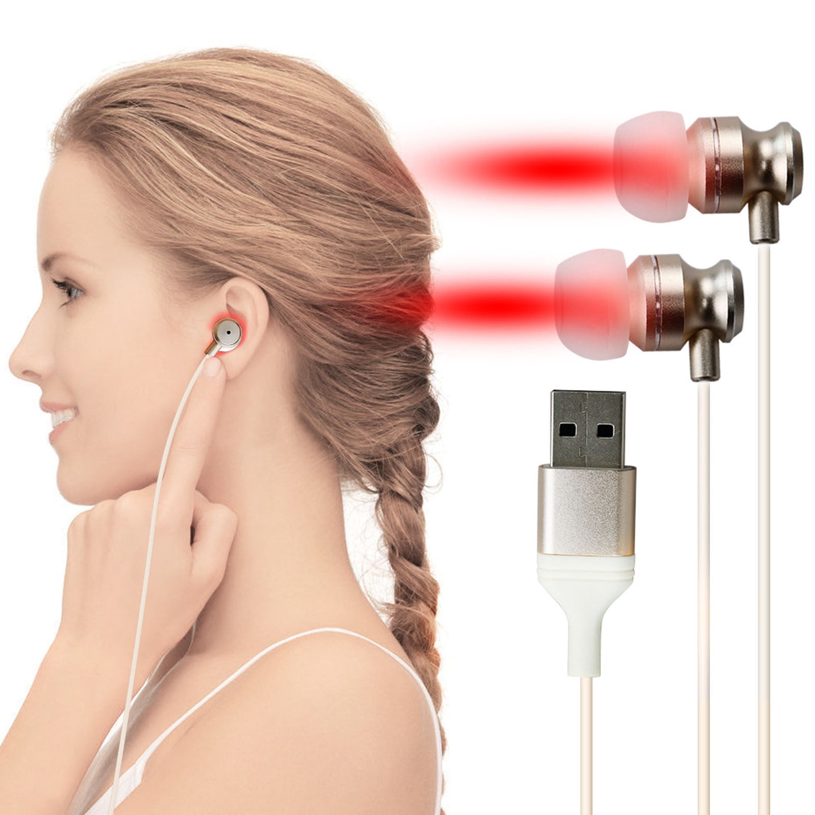 Alaparte LED Warm Therapy Ear Massager with Ergonomic Design, Tension ...