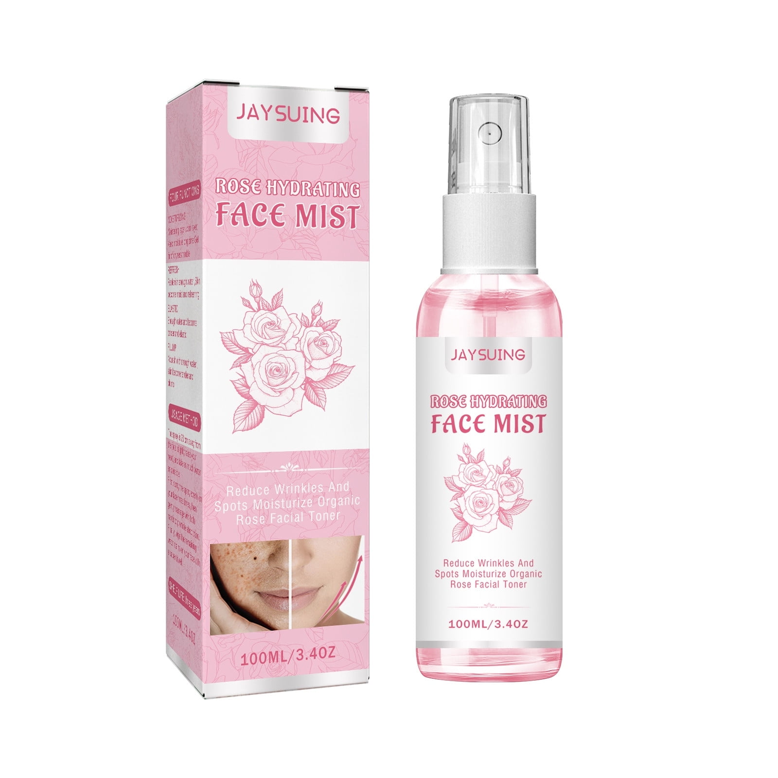 Alaparte Reduce Wrinkles And Spots Moisturize Rose Facial Toner，ROSE HYDRATING FACE MIST，100ml ...