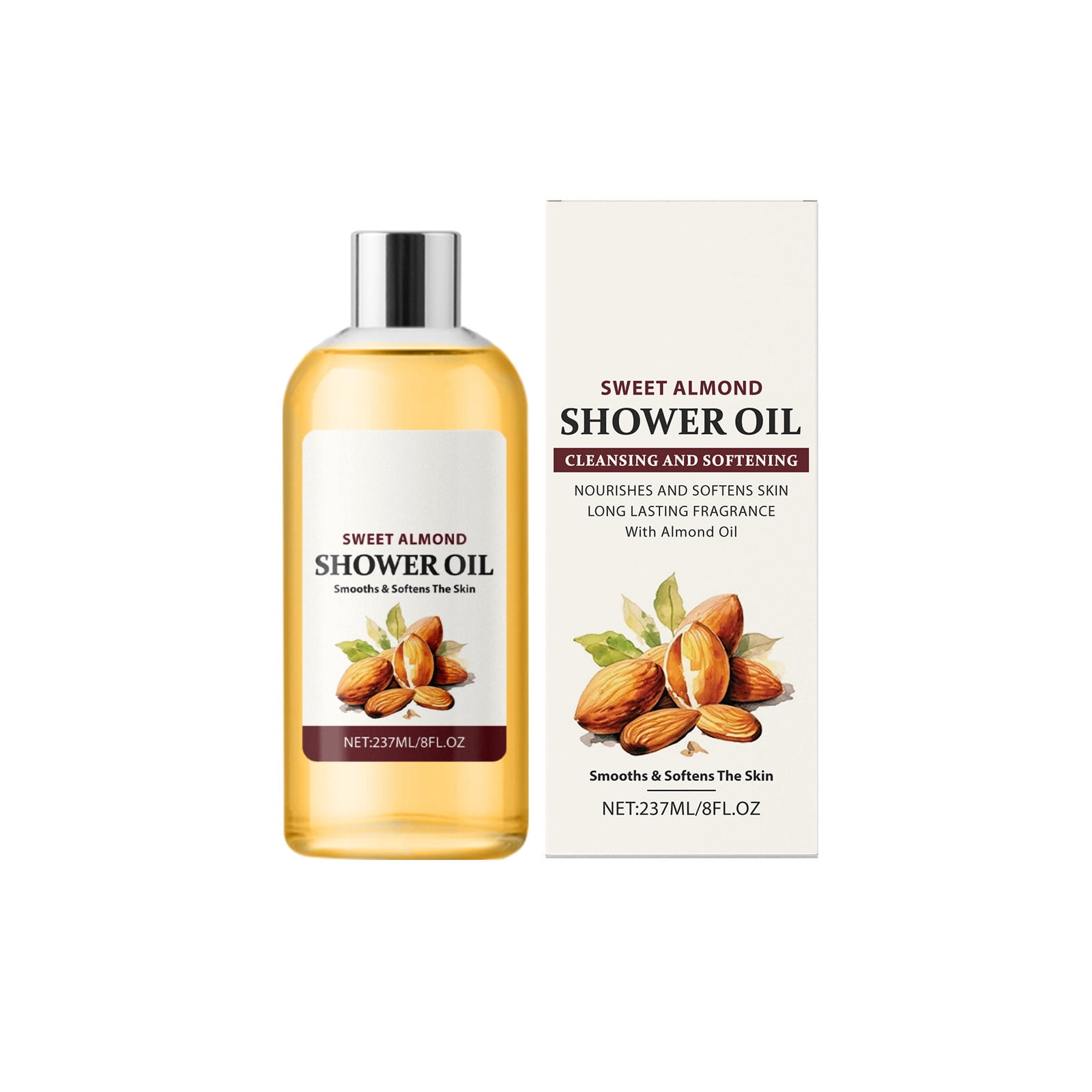 Alaparte Sweet almond bath oil Cleansing and Softening Almonds Shower Oil Oil-to-Milky Latheres ...