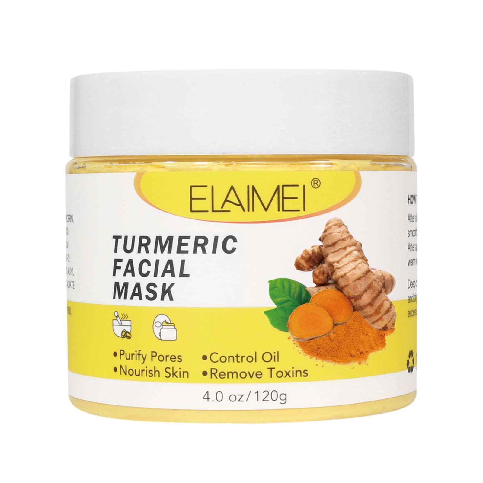 Alaparte Turmeric V-C Face Mask, Mud Film Facial Mask With V-C E For ...