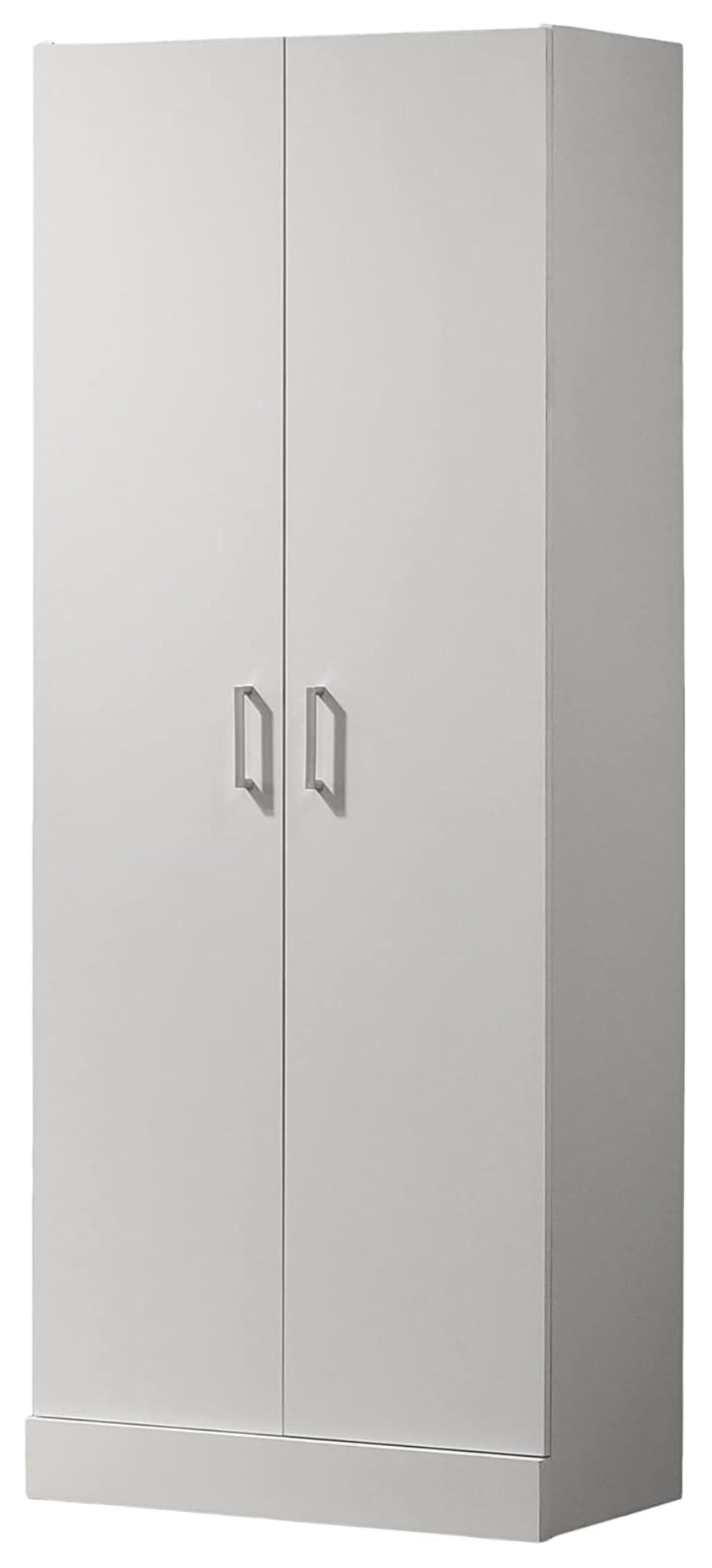 Alara White 60" Height Simplistic Modern Double Door Storage Cabinet ...