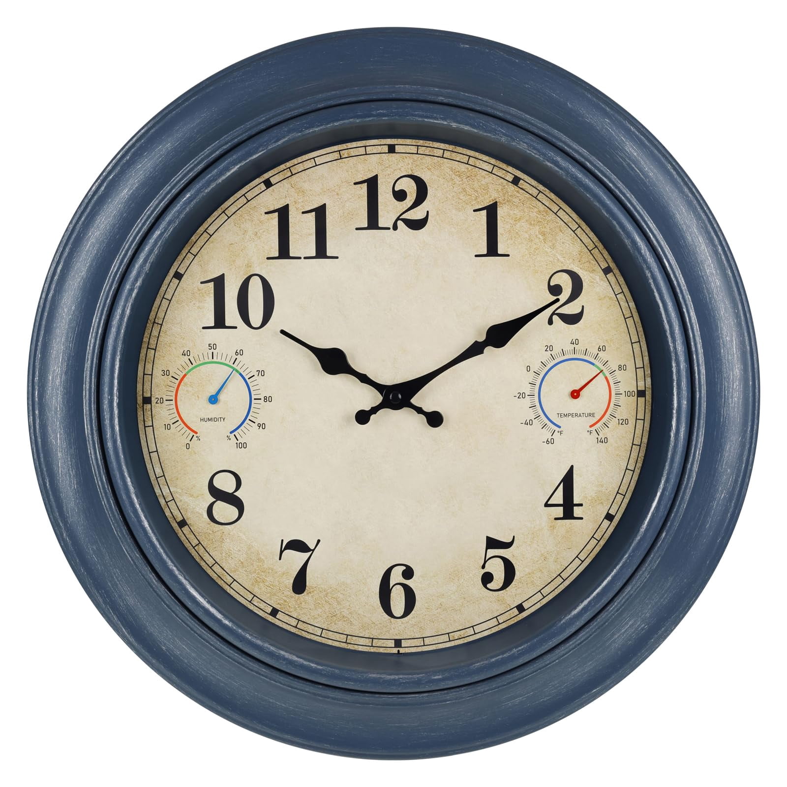 Alarllok 18 Inch Large Outdoor Clock with Thermometer and Hygrometer ...