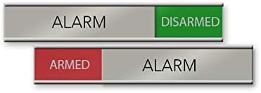 Alarm Armed/Disarmed Slider Nameplate and Sign (Red/Green, 6 x 1 ...