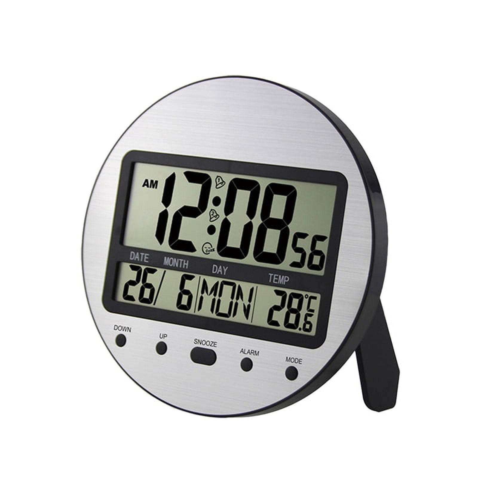 Alarm Clock 12/24 Hour Battery Operated Self-Setting Wall / Desk Mount ...