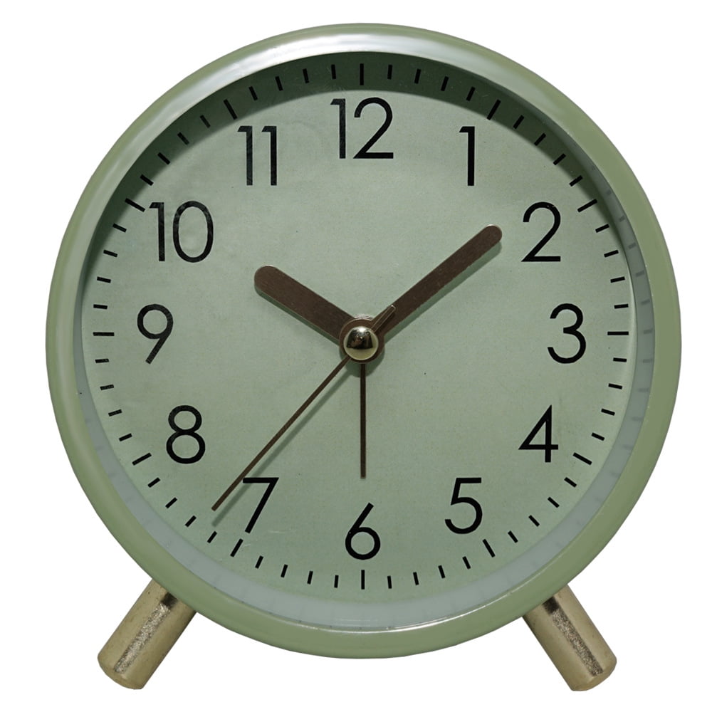 Alarm Clock 4.5" Bedside Analog Alarm Clock for Bedroom Battery ...