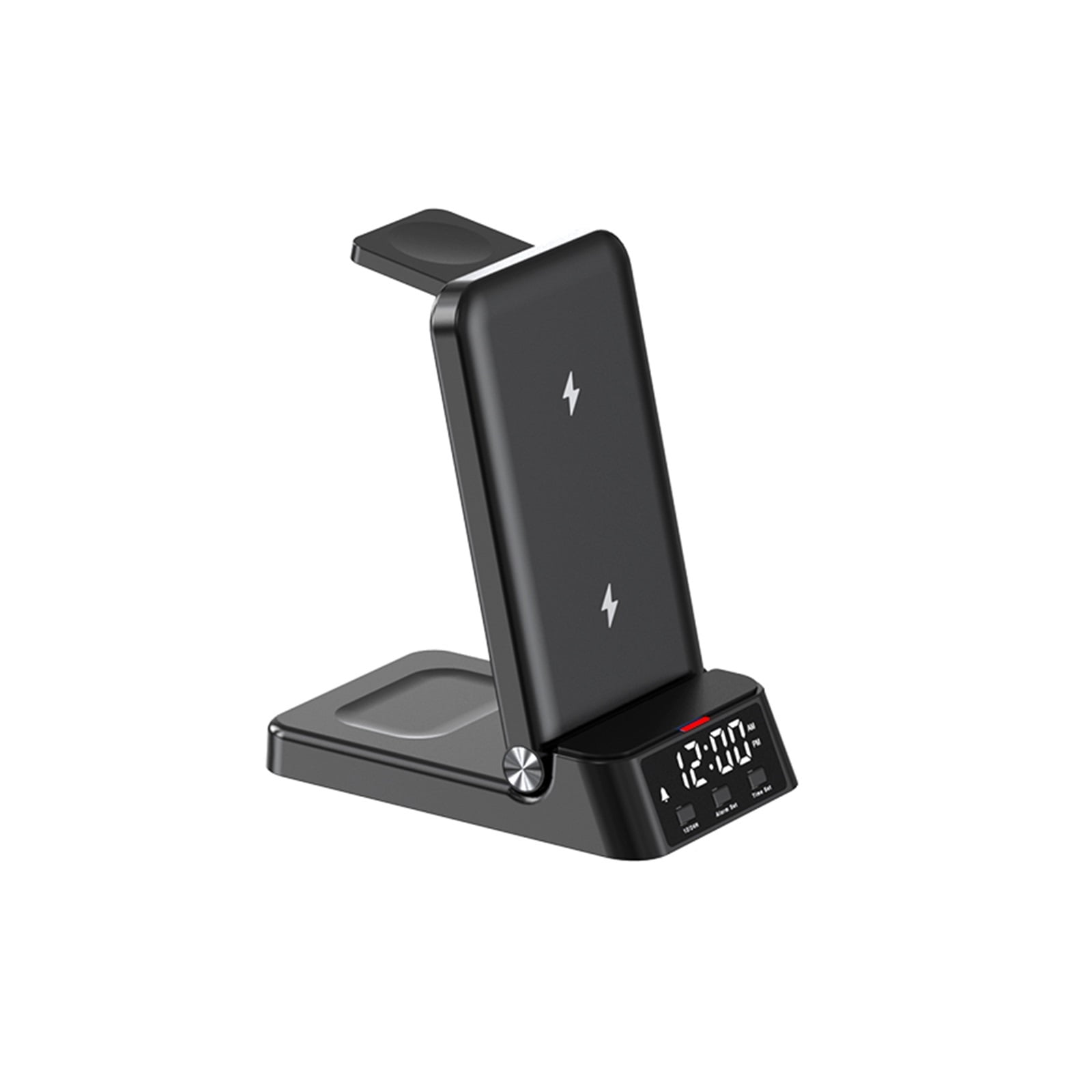 Alarm Clock 4 In 1 Folding QI Fast Wireless Charger Pad Station For ...
