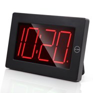 Better Homes & Gardens Indoor LED Mirror Alarm Clock with Medium-Tone ...