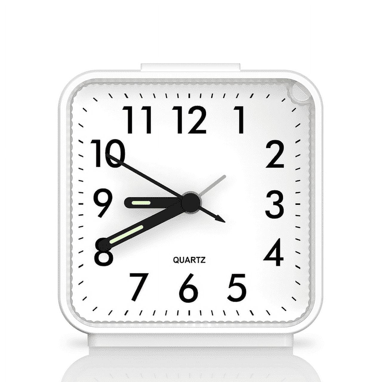 "AMIR Alarm Clock, Silent Analog Clock with Snooze and Night Light ...