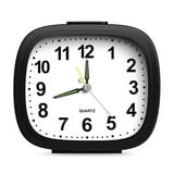 AMIR Silent Alarm Clock, Glow in the Dark Clock with Snooze, Nightlight ...