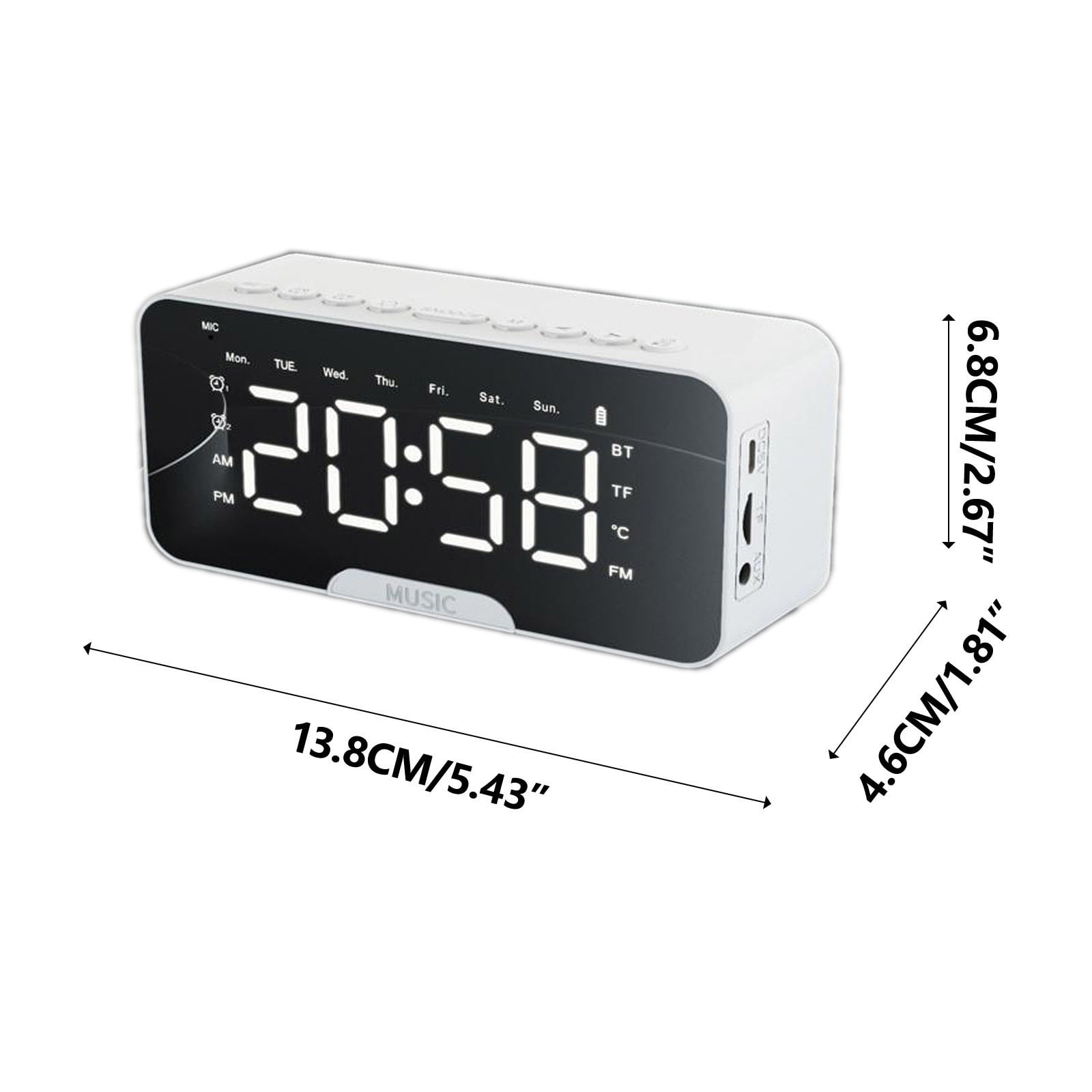 Alarm Clock for Bedroom, LED Big Display Digital Clock with USB ...