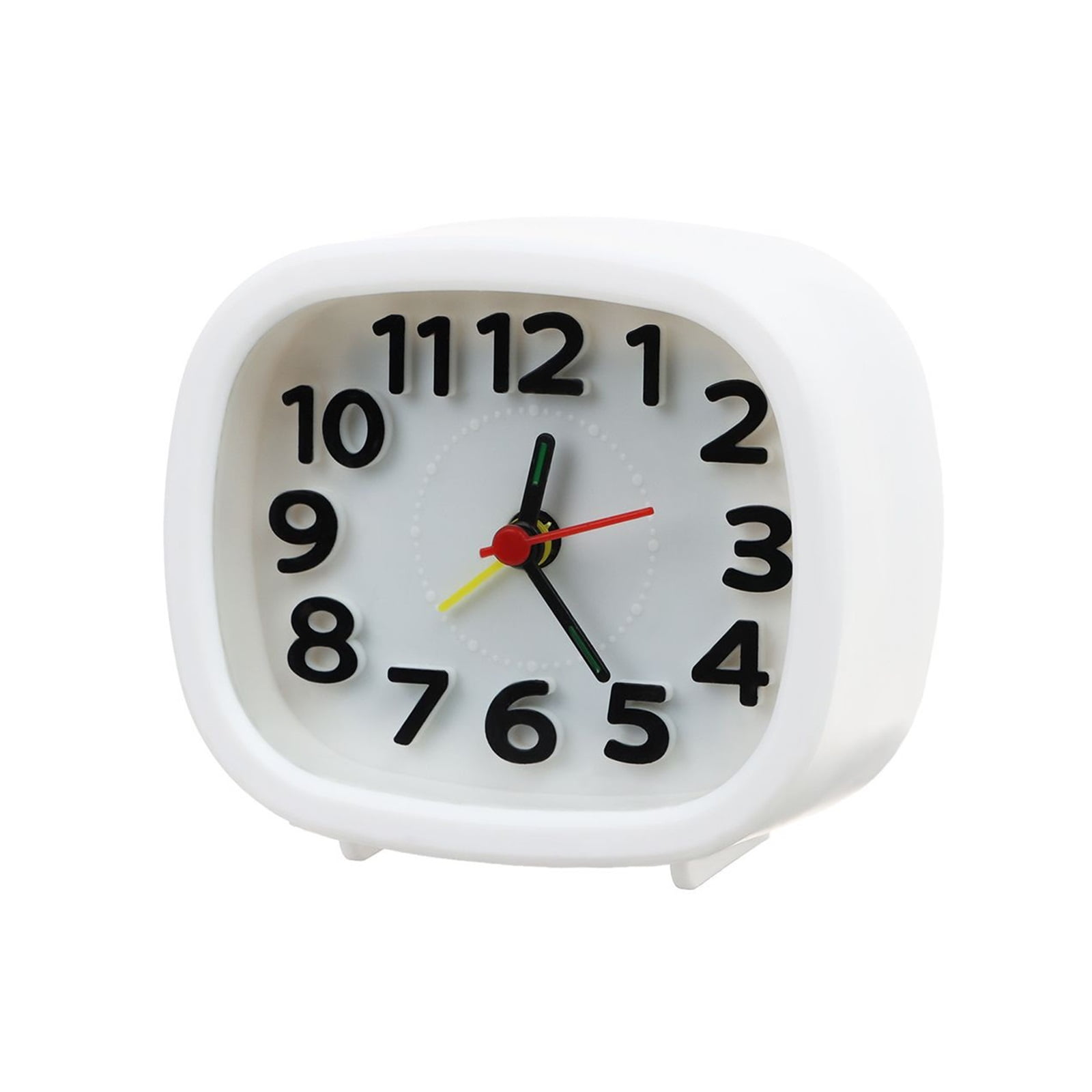 Alarm Clock Bedside Creative Square Alarm Clock No Tick Quiet Number ...