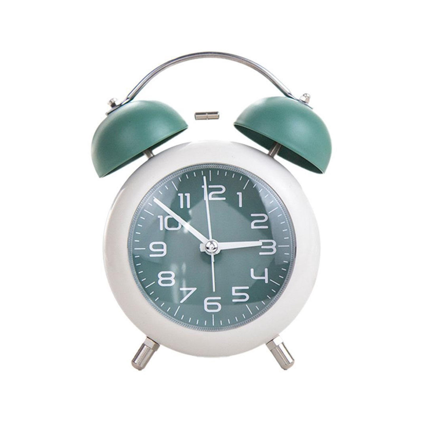 Alarm Clock Bedside Twin Bell Loud Alarm Clock Metal Frame with ...