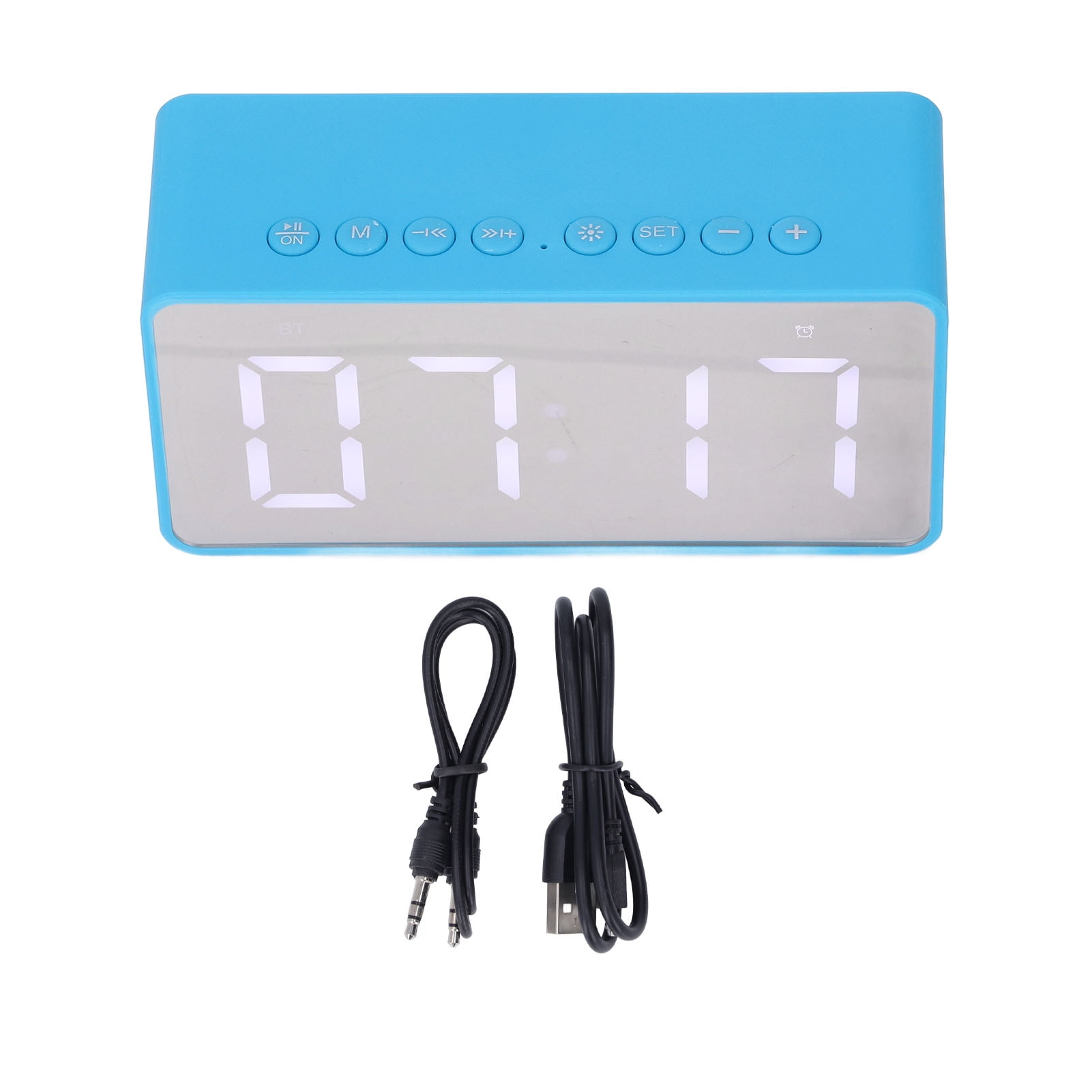 Alarm Clock Blue HD Mirror 2 in 1 Smart LED Digital Alarm Clock ...