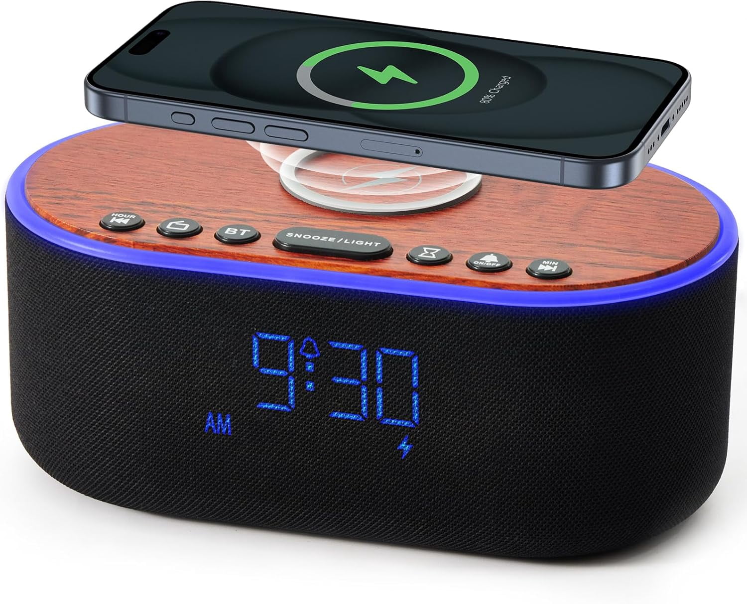 Alarm Clock Bluetooth FM Radio: 10W Stereo Sound Speaker - Fast ...