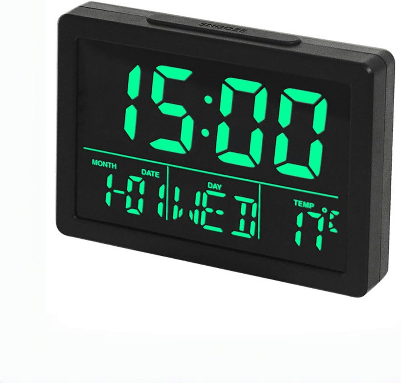 Alarm Clock, Digital Alarm Clock with Clear LCD Screen Time Date Week ...
