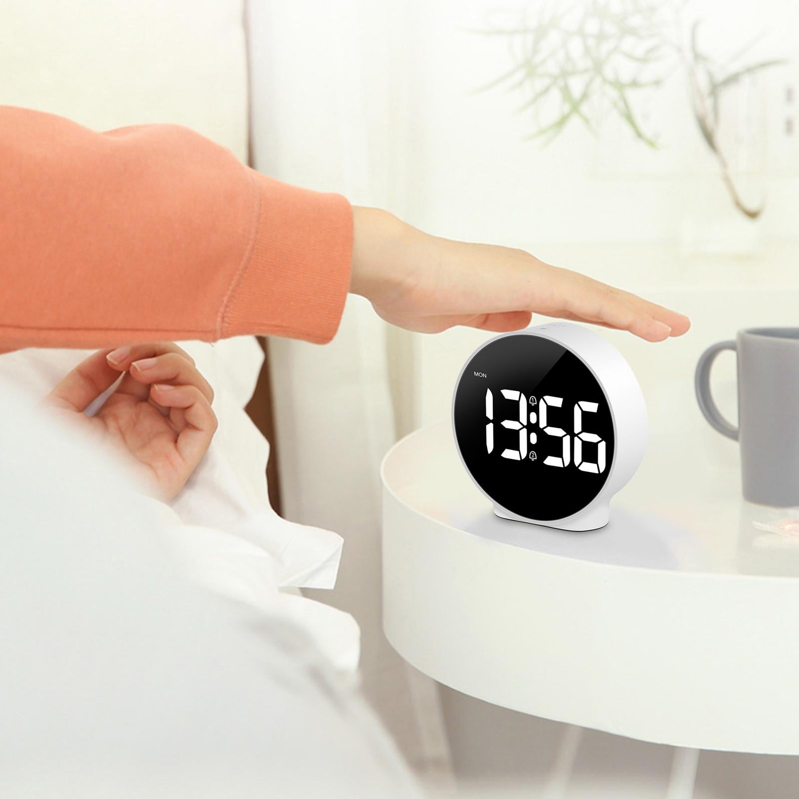Alarm Clock,Digital Alarm Clock Large Display LED Clock,Bedside Clock ...