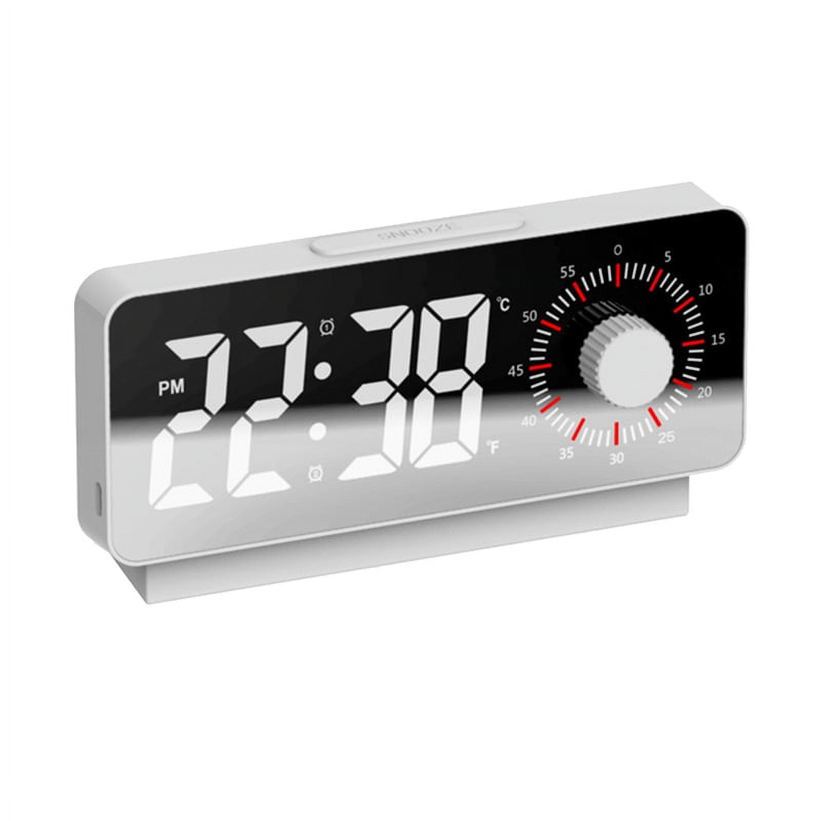 Alarm Clock Digital Electronic Alarm Clocks Visual Mirror Temperature ...