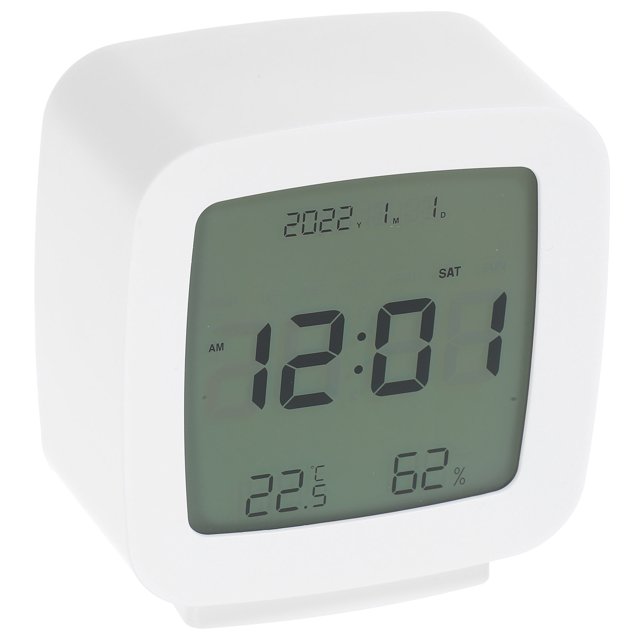 Raindrops White Plastic Digital Clock with Large Display for Home Use ...
