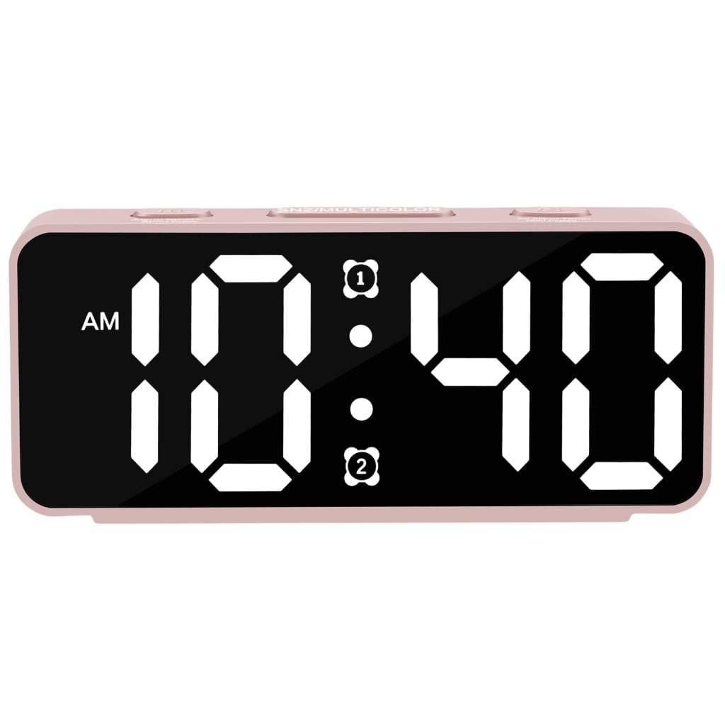 Alarm Clock Dynamic Color Display for Bedroom with Double Alarms and ...