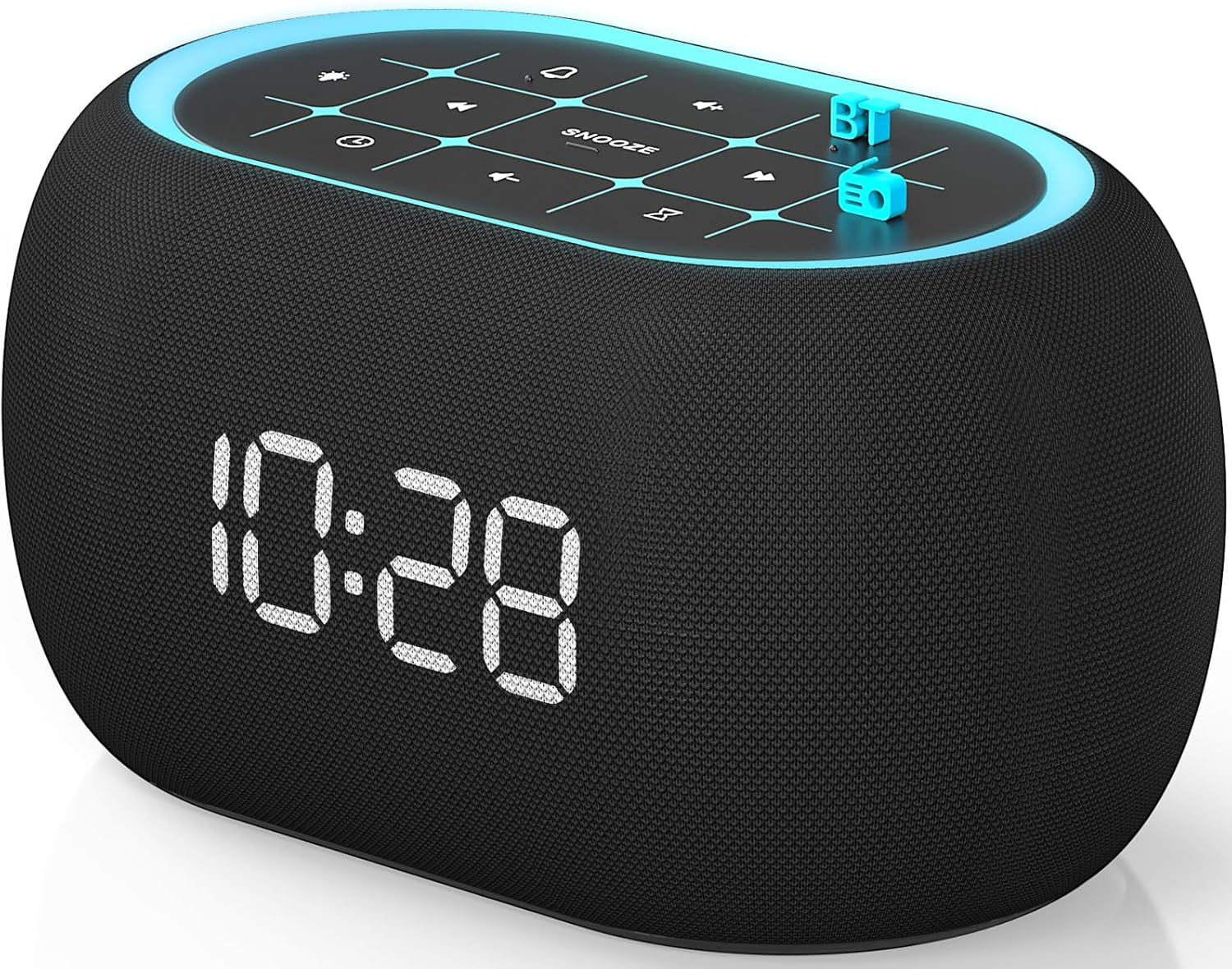 Alarm Clock FM Radio with Bluetooth Speaker, Hi-Fi Stereo Sound, 0-100% ...