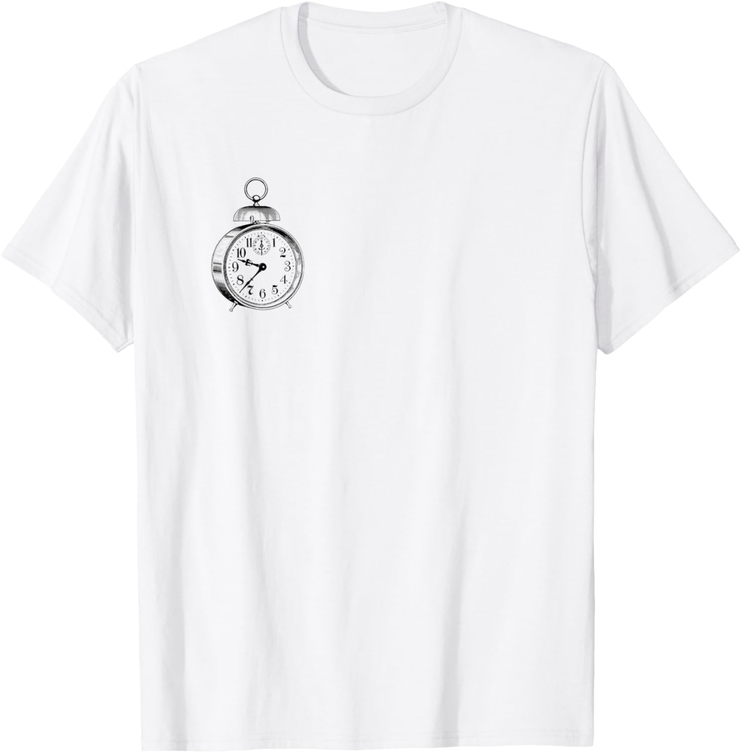Alarm Clock Illustration (Front and Back Printed) T-Shirt men and women ...