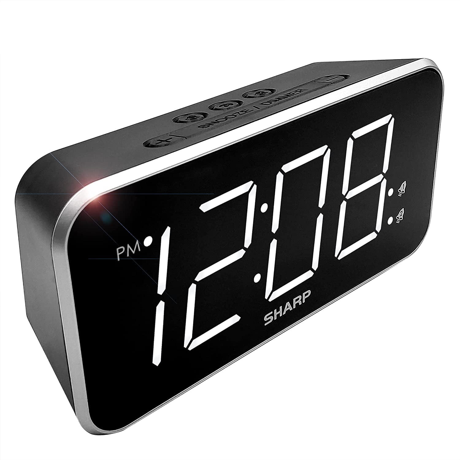 Alarm Clock Jumbo Easy to Read Display – 3 Step Dimmer Control – Dual ...