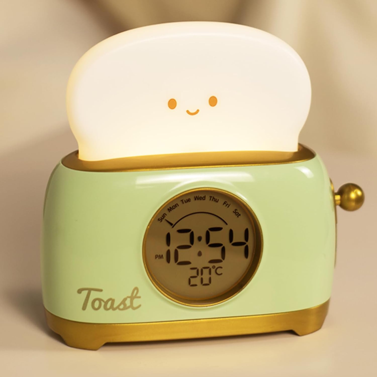 Alarm Clock for Kids, Cute Toast Night Light Alarm Clocks for Bedrooms ...