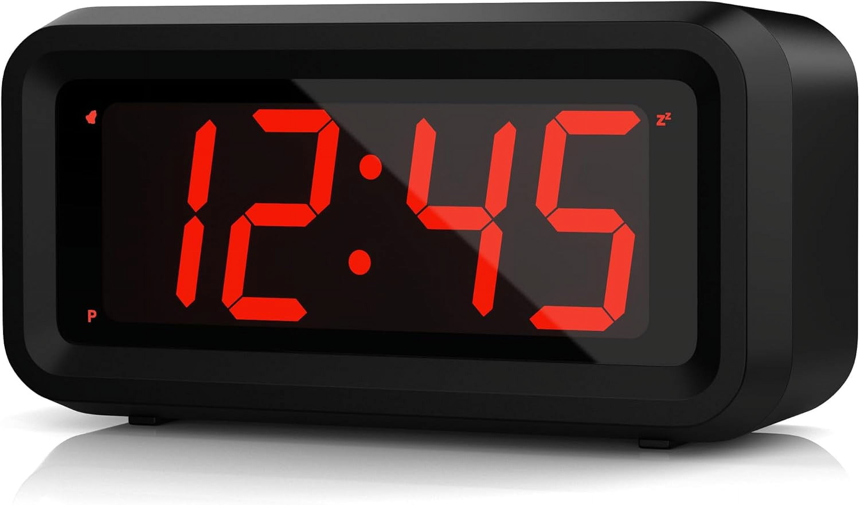 Alarm Clock, LED Digital Clock, Small Wall Clock, Battery Operated ...